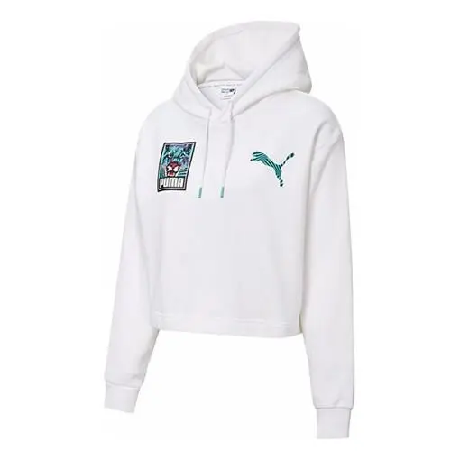 PUMA Claw Pack Logo Hoodie - White/blue