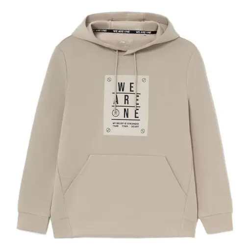 LI-NING Wade Series Printed Hooded Pullover - Brown