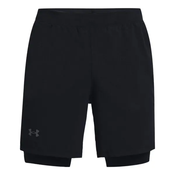 Under Armour Launch Run 2-in-1 Shorts - Black/reflective