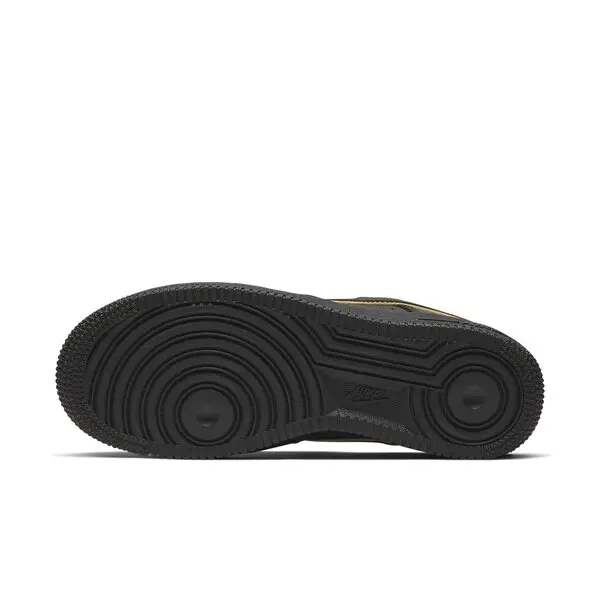 Nike Force 1 Low '07 Essential Sneakers With Gold Swoosh Detailing - Black