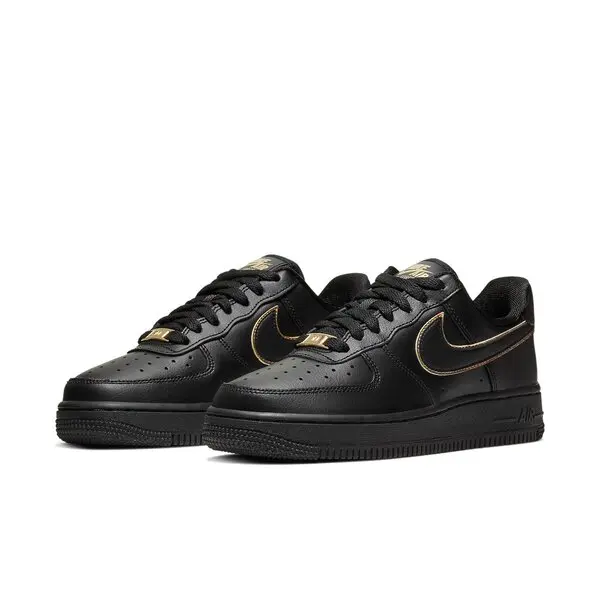 Nike Force 1 Low '07 Essential Sneakers With Gold Swoosh Detailing