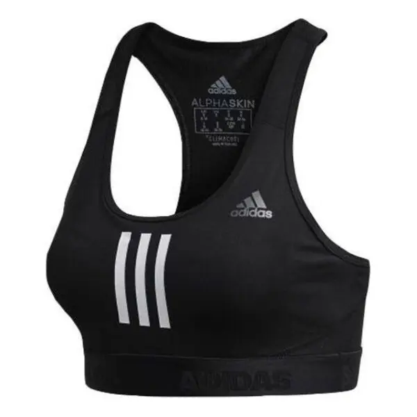 Adidas Don't Rest Alphaskin Sport+ Padded 3-stripes Bra - Black