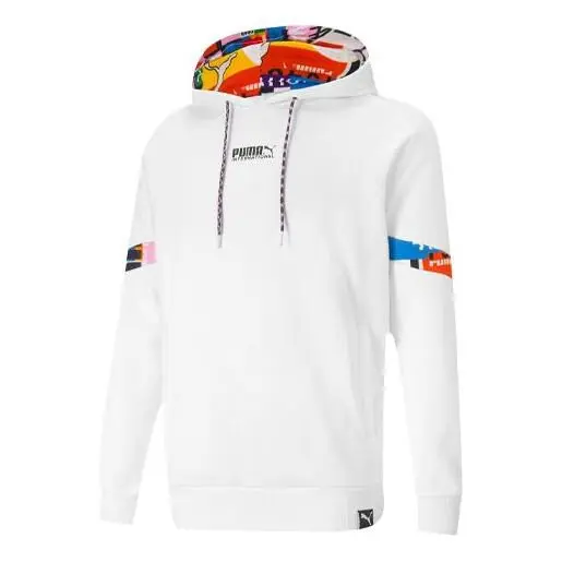 PUMA International Hoodie - White/black/red