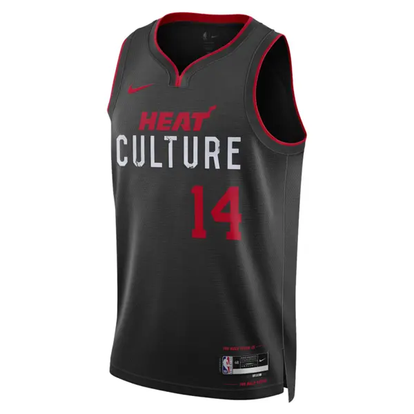 Nike Dri-fit Nba Swingman Jersey 2023/24 City Edition Miami Heat Tyler Herro - Black/red