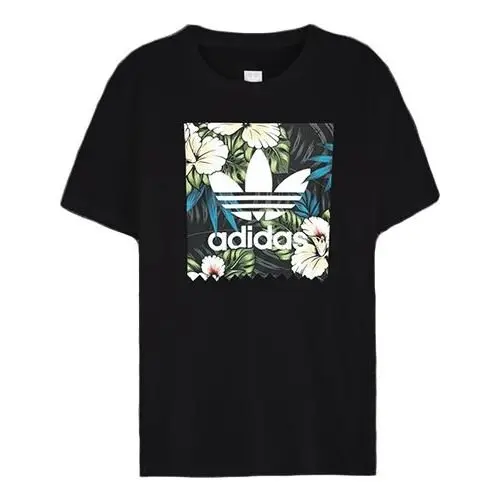 Adidas Originals Flowers Printing Short Sleeve - Black