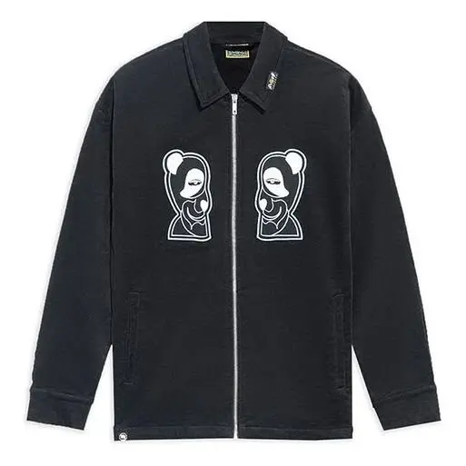 LI-NING Badfive Pattern Loose Jacket - Black/white