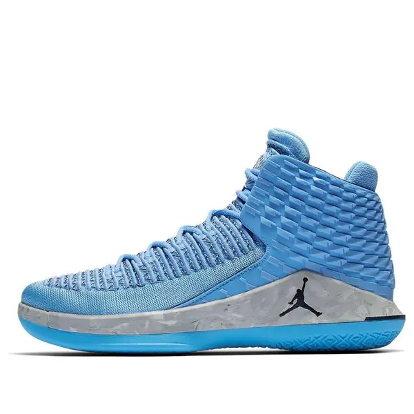 JORDAN 32 'unc' High Top Sneakers - Blue/white
