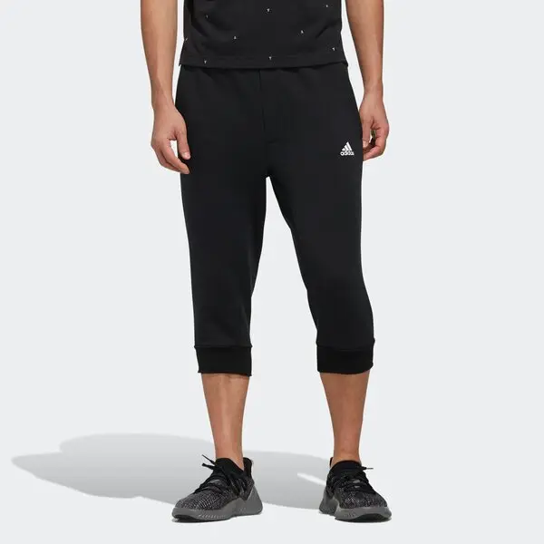 Adidas Ai Pt 34 3s Casual Sports Bundle Feet Cropped Pants - Black