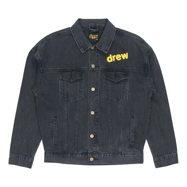 Drew House Chenille Mascot Patch Trucker Jacket - Black