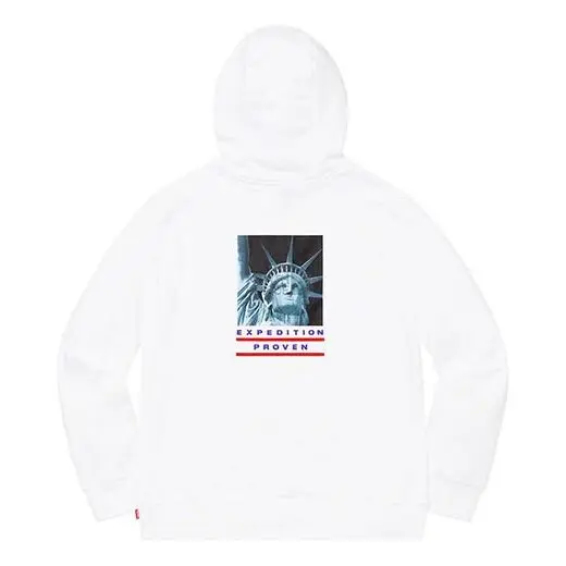Supreme X The North Face Statue Of Liberty Hooded Sweatshirt - White