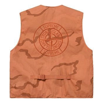 Supreme X Stone Island Water Resistant Brushed Cotton Canvas Vest