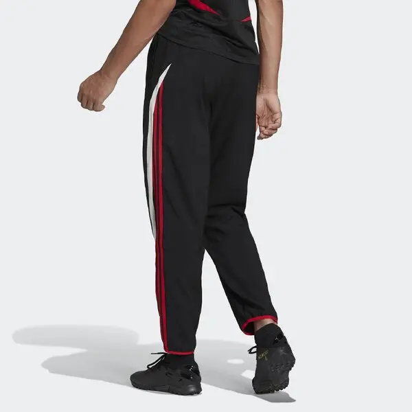 Adidas Contrasting Colors Vertical Stripes Logo Casual Sports Pants/trousers/joggers Black - Multi-color