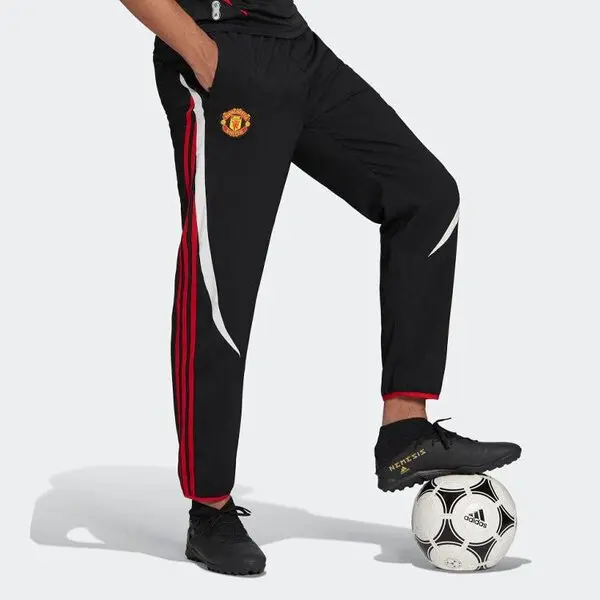 Adidas Contrasting Colors Vertical Stripes Logo Casual Sports Pants/trousers/joggers Black - Multi-color