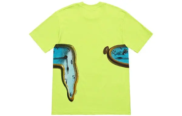 Supreme The Persistence Of Memory Neon Green Tee - Redgreen