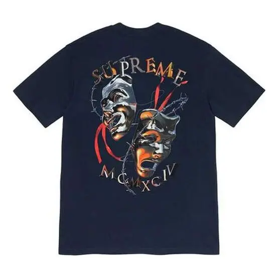 Supreme Ss20 Week 1 Laugh Now Tee Printing Short Sleeve Navy - Blue