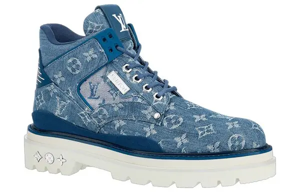 LOUIS VUITTON Oberkamp Ankle Boots 'denim Monogram