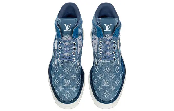 LOUIS VUITTON Oberkamp Ankle Boots 'denim Monogram