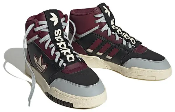 Adidas Originals Drop Step Xl High Top Sneakers - Red/black/grey