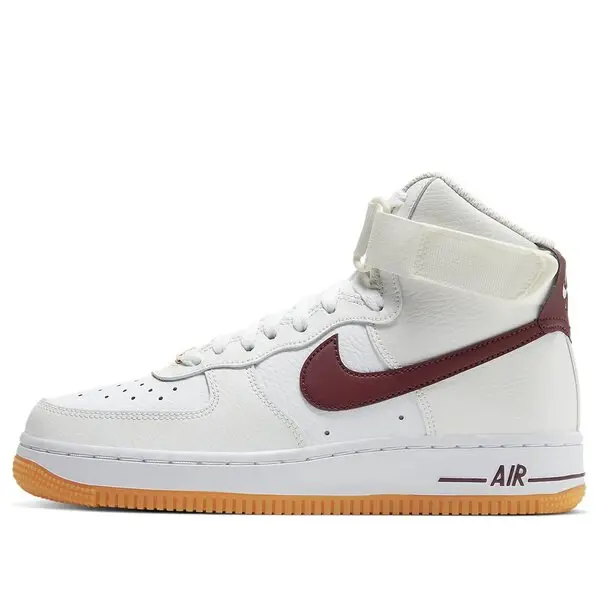Nike Force 1 High Top Sneakers - White/red