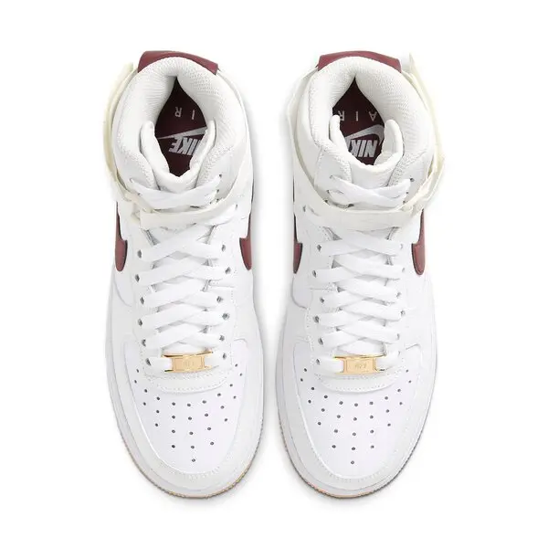 Nike Force 1 High Top Sneakers - White/red