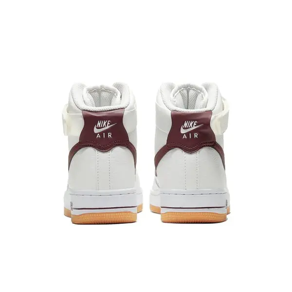 Nike Force 1 High Top Sneakers - White/red