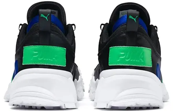 PUMA Trailfox Leather Sneakers - Black/blue/green