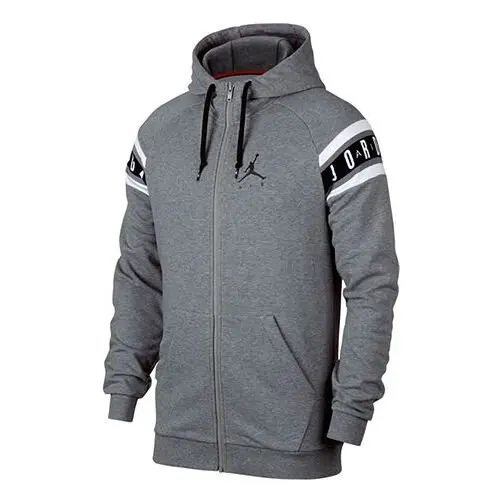 JORDAN Air Jumpman Hooded Long Sleeve Jacket - Gray
