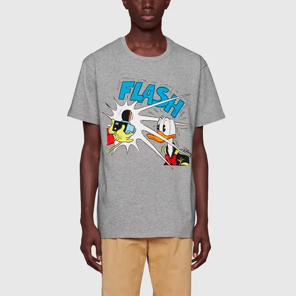 Gucci X Disney Donald Duck Printed Short Sleeve T-shirt