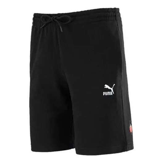PUMA Embroidered Logo Casual Sports Shorts - Black