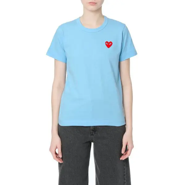 Play Comme Des Garcon Small Logo T-shirt - Blue