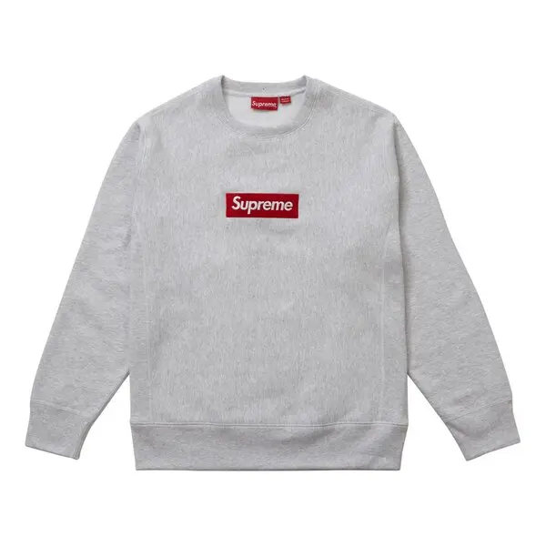 Supreme Fw18 Box Logo Crewneck - Ash