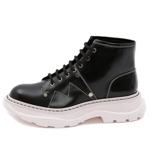 Alexander McQueen Tread Lace-up Boots - Black/pink