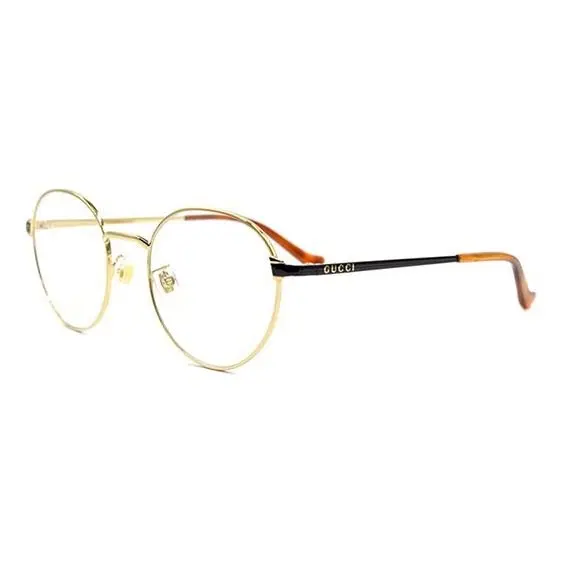 Gucci Round Enamel Optical Glasses Frame - Gold