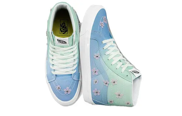 VANS Sandy Liang X Sk8-hi 38 Dx "sandy Cheeks" High Top Sneakers - Blue/green