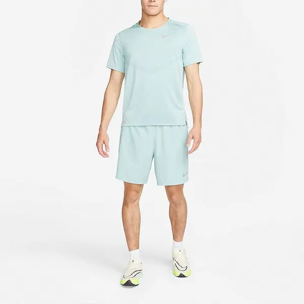 Nike Dri-fit Rise 365 Short-sleeve Running Top - Green