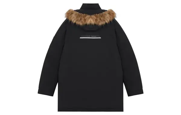 NEW BALANCE Hooded Down Parka With Fur Trim