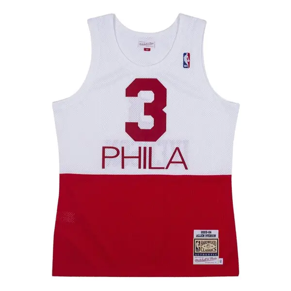 Mitchell & Ness X Nba Philadelphia 76ers Allen Iverson 2003-04 Jersey - White/red