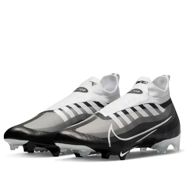 Nike Vapor Edge Elite 360 Flyknit Athletic Cleats - Black/white/gray