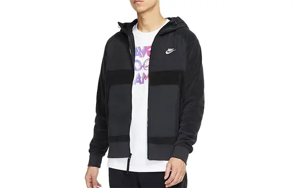 Nike Contrast Color Stitching Hooded Jacket