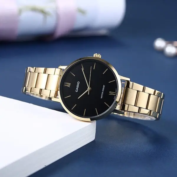Casio Quartz Analog Watch With Dial - Black