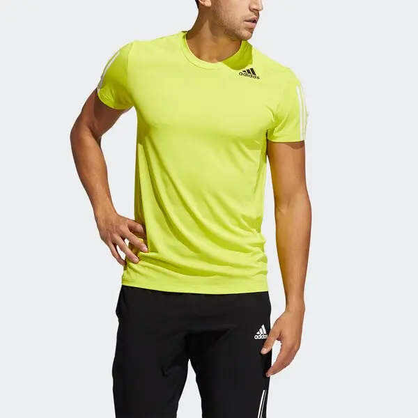 Adidas H.rdy 3s Tee Short Sleeve Training Shirt - Yellowgreen