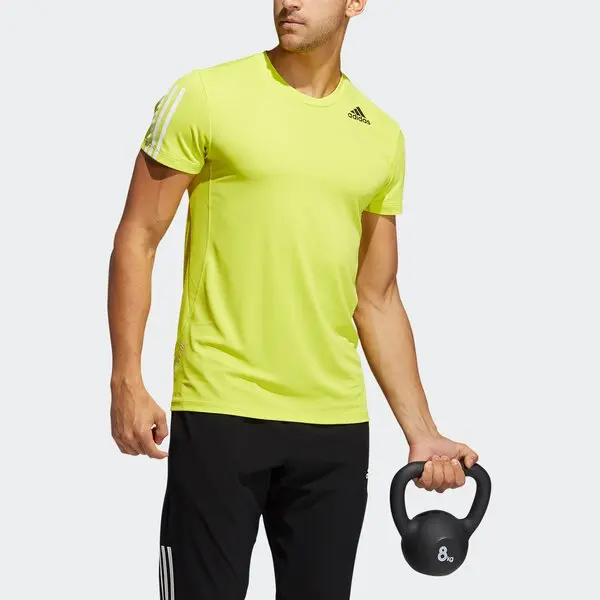 Adidas H.rdy 3s Tee Short Sleeve Training Shirt - Yellowgreen