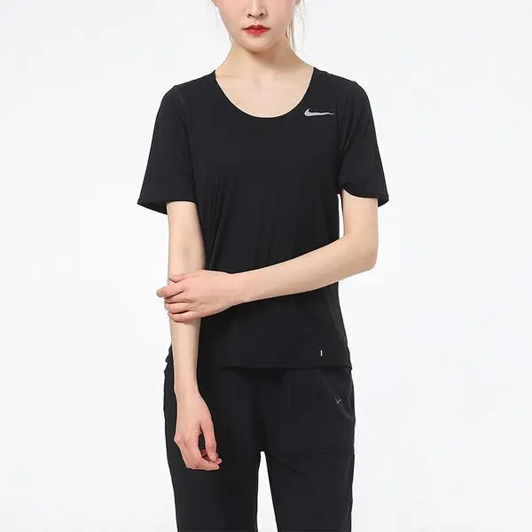 Nike Dri-fit Training Sports Quick Dry Short Sleeve T-shirt - Black