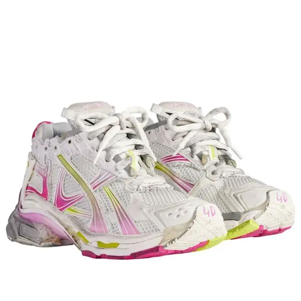 Balenciaga Runner Gradient Sneakers - White/pink/grey