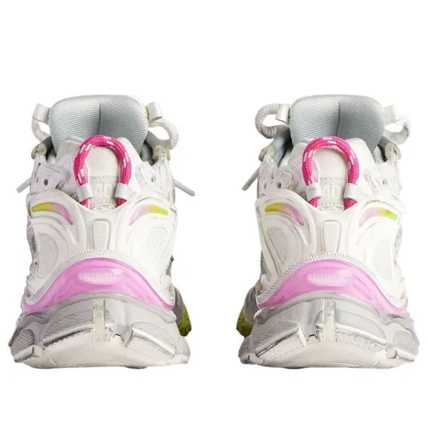Balenciaga Runner Gradient Sneakers - White/pink/grey