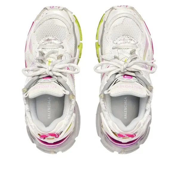 Balenciaga Runner Gradient Sneakers - White/pink/grey