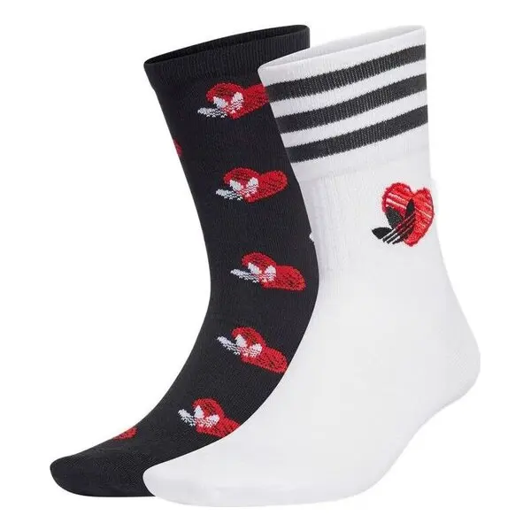 Adidas Crew Socks 2 Pair Pack - Black/white