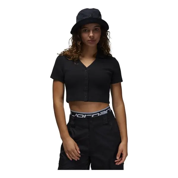 JORDAN Air Short-sleeve Knit Top - Black
