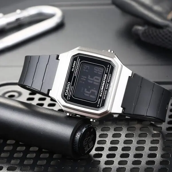 Casio Youth Series Retro Digital Watch - Silver