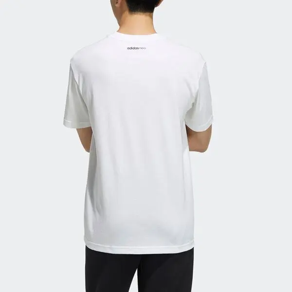 Adidas Neo Logo Letter Printing Round Collar Male
